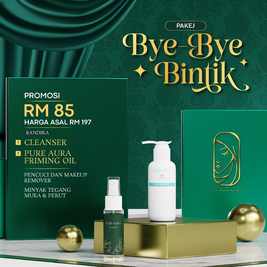 1X RANDIKA 2in1 Cleanser & 1X Pure Aura Oil (Minyak Tegang Muka ...