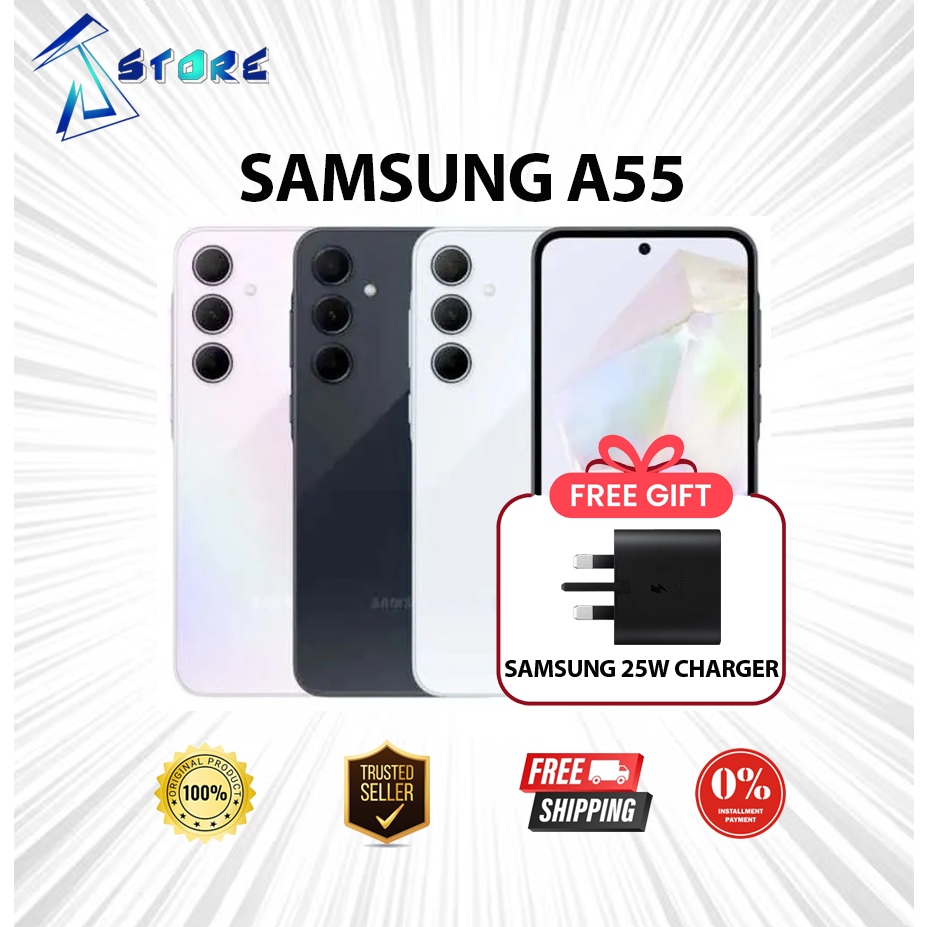 Samsung A55 5G Smartphones 256gb/12gb - Original Malaysia Set | Shopee ...