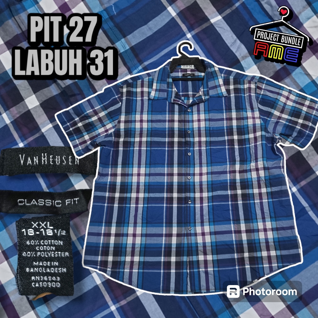 Kemeja Shirt Bigsize Oversize 3XL (Pit 27 Ukuran Dada 54 inch) | Shopee ...