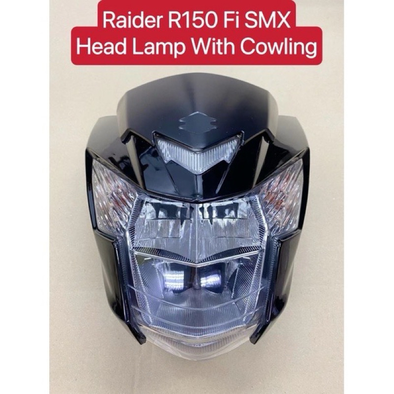 VISS SUZUKI RAIDER R150 FI HEAD LAMP LAMPU DEPAN WITH COWLING VISOR CAP ...