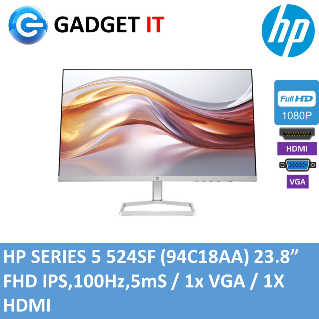 HP SERIES 5 524SF / 527SF / 532SF ( 23.8" / 27"/ 32" 1920X1080/5MS/100HZ/HDMI/VGA/3YEAR WARRANTY ...