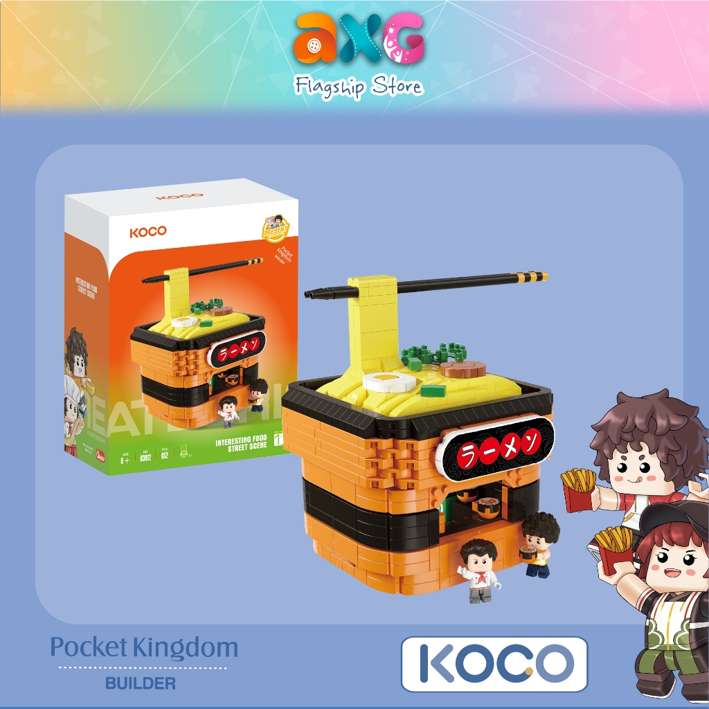 KOCO Food Street Ramen Noodle Restaurant Micro Mini Building Brick Set ...