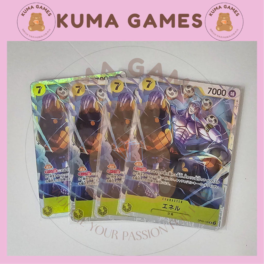 One Piece Card Game OP05-100 Enel SR Single or Yellow Playset | Shopee ...