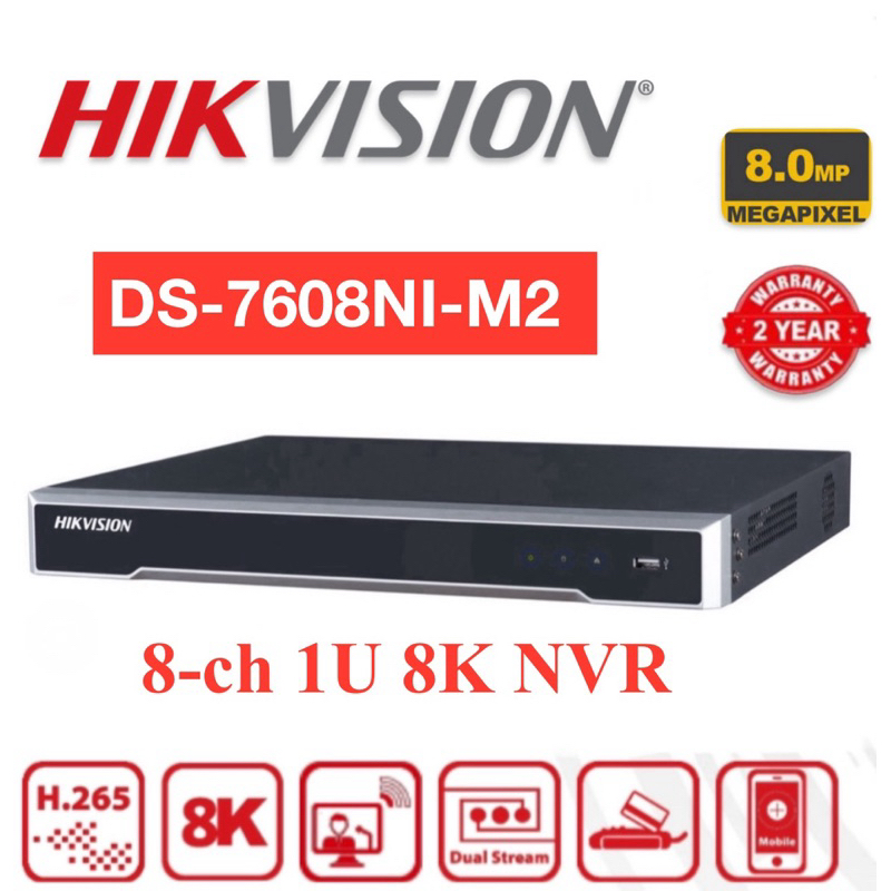 HIKVISION CCTV DS-7608NI-M2 8CH 1U 8K NVR. | Shopee Malaysia