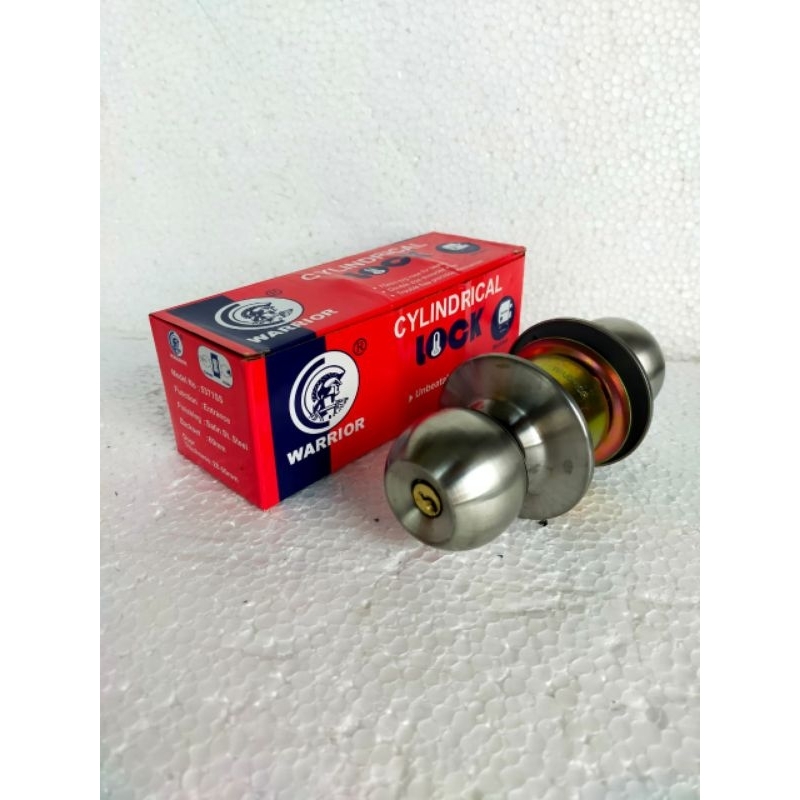 [5371-SS] Warrior Cylindrical Lockset (with key) | Shopee Malaysia