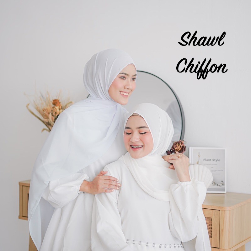 Shawl Chiffon Keknis | Basic Shawl | Shawl Heavy Chiffon | Shopee Malaysia
