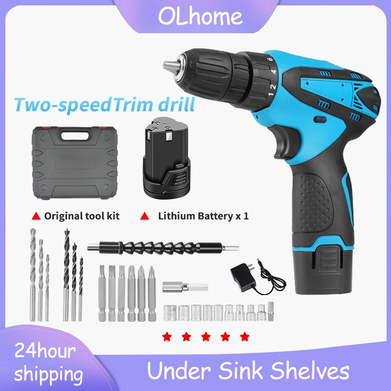 DF330 12V 1400Rpm Sepana Gerudi Tanpa Kord 12vBateri Litium Set Gerudi ...