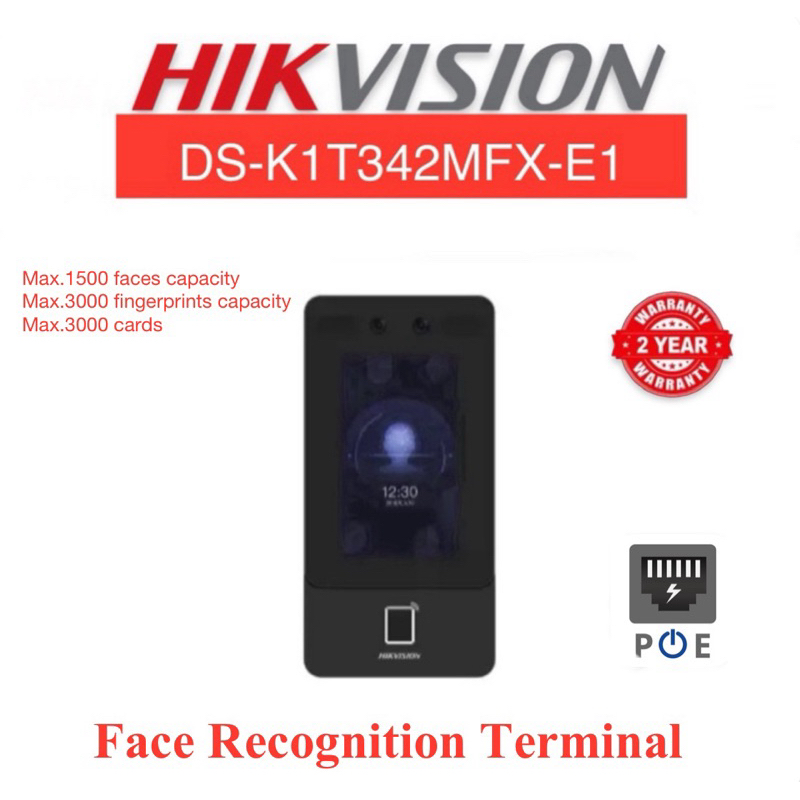 HIKVISION DS-K1T342MFX-E1/DS-K1T342MFX Face Recognition Terminal ...