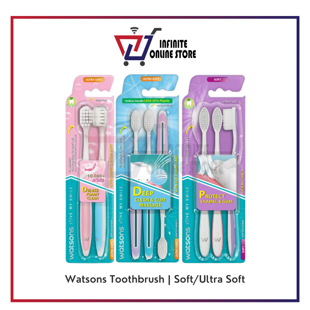 WATSONS Toothbrush (Gentle Soft / Slim Soft Gum Care / Super Dense ...