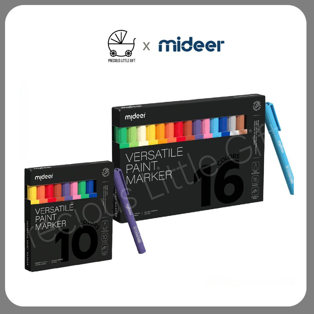 Mideer Versatile Paint Markers - 10 Colors / 16 Colors | Shopee Malaysia
