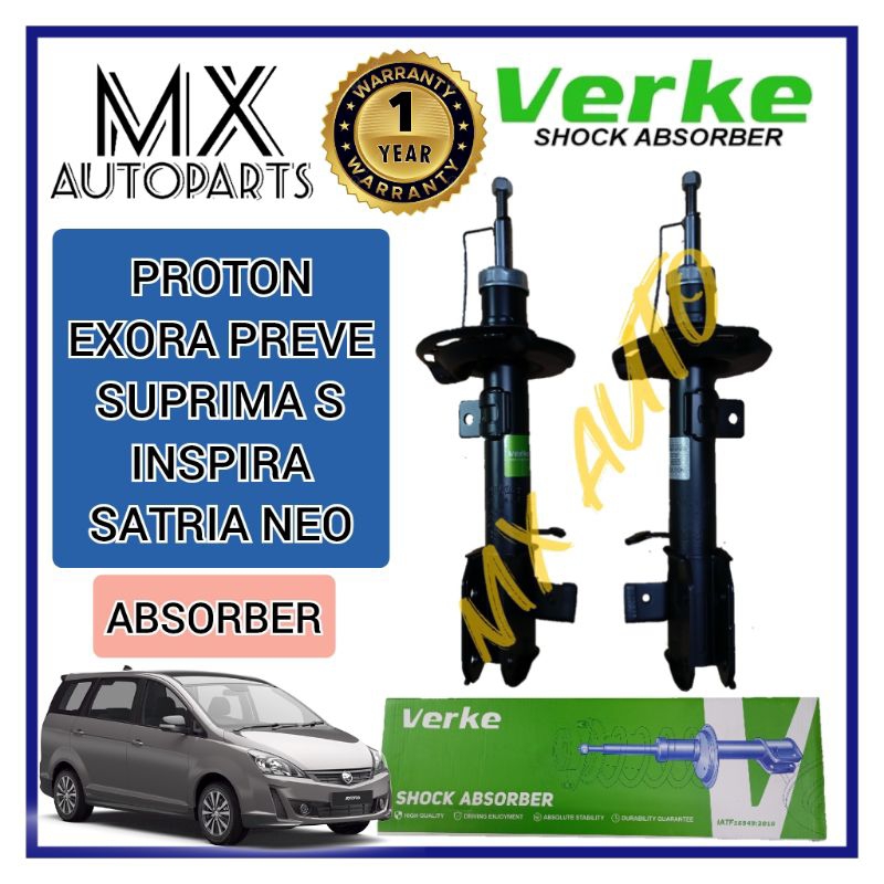 (WARRANTY 1YEAR) VERKE ABSORBER PROTON PREVE EXORA SUPRIMA S SATRIA NEO ...