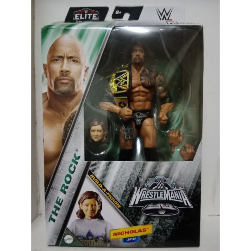 Mattel WWE Elite Wrestlemania 40 The Rock Dwayne Johnson Wrestling ...