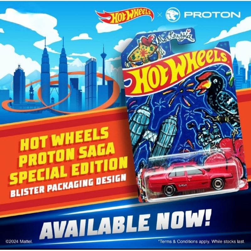 Hot Wheels Proton Saga Burung Saga KLCC Saga Exclusive Edition Blister ...