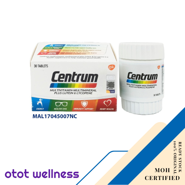 CENTRUM MULTIVITAMIN-MULTIMINERAL PLUS LUTEIN & LYCOPENE (HEALTHY BODY ...