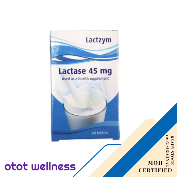LACTAZYM LACTASE 45mg KEMBUNG GASTRIK ANGIN LACTOSE INTOLERANT 20/60 ...