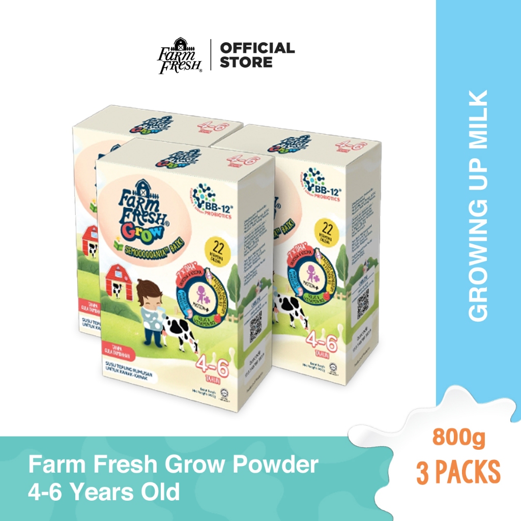 Farm Fresh Grow Powder 4-6 Years Old 800g x 3 Packs | Shopee Malaysia