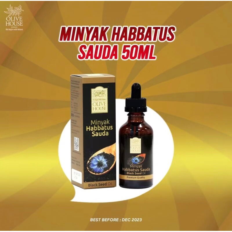 🔥 minyak 🔥 OLIVE HOUSE Minyak Habbatus Sauda / Black Seed Oil 50ml ...