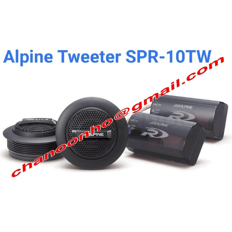 ALPINE SPR-10TW 450 WATT Type-R Silk Dome Tweeter with Crossover Car ...