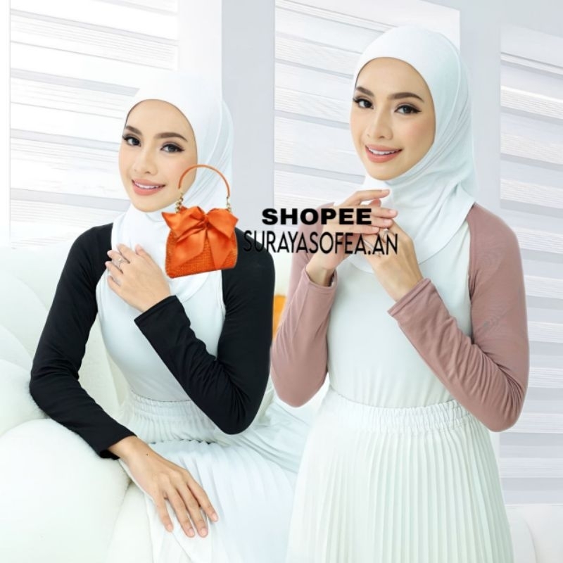 Inner Lengan Cotton Lembut / Inner Baju Half / Inner Shoulder | Shopee ...