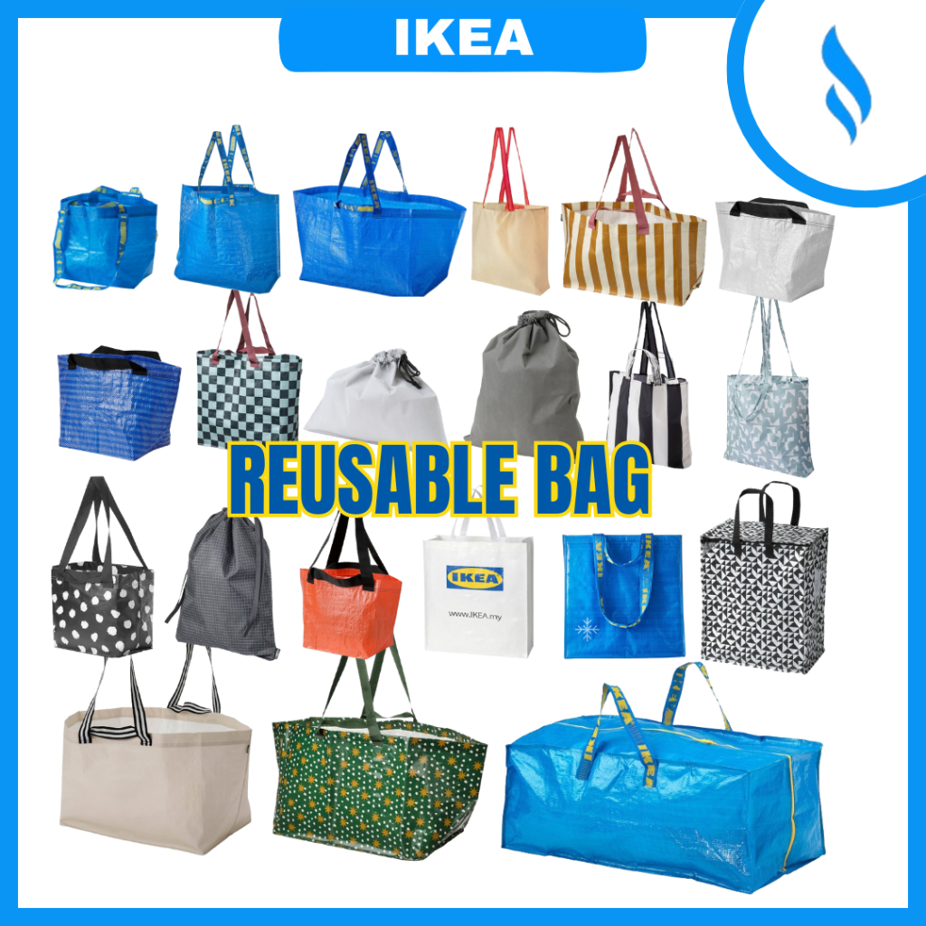 IKEA Bag Laundry Bag Recycle Bag Foldable Shopping Bag Foldable Beg ...