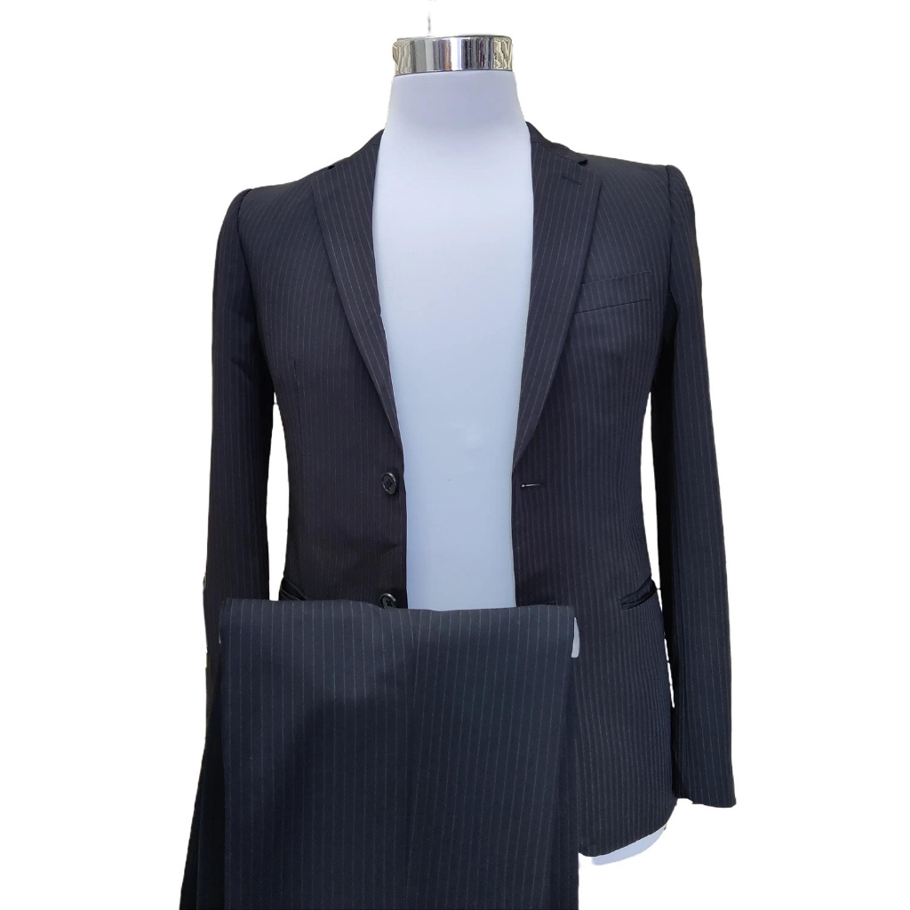 Set Blazer Lelaki Black pit 18 Code A00080 striped | Shopee Malaysia