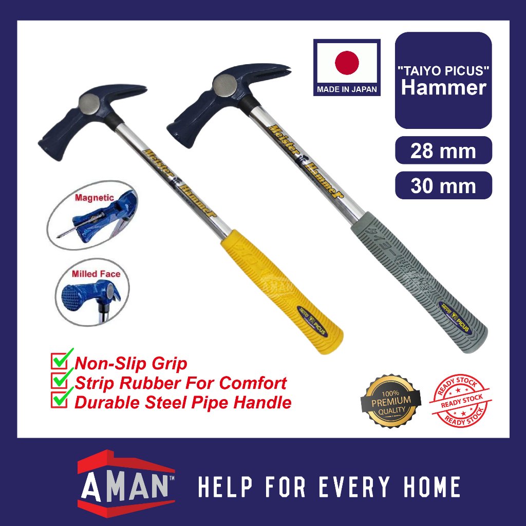 TAIYO PICUS Hammer Magnetic Claw Hammer High Quality Japanese ...