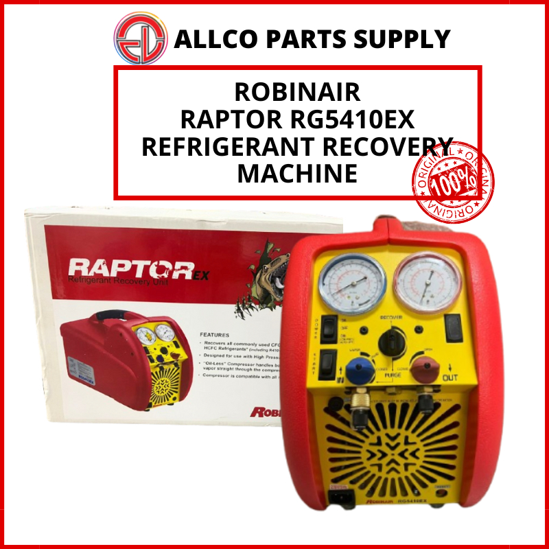 ROBINAIR REFRIGERANT RECOVERY MACHINE RG5410EX | ALLCO PARTS SUPPLY ...
