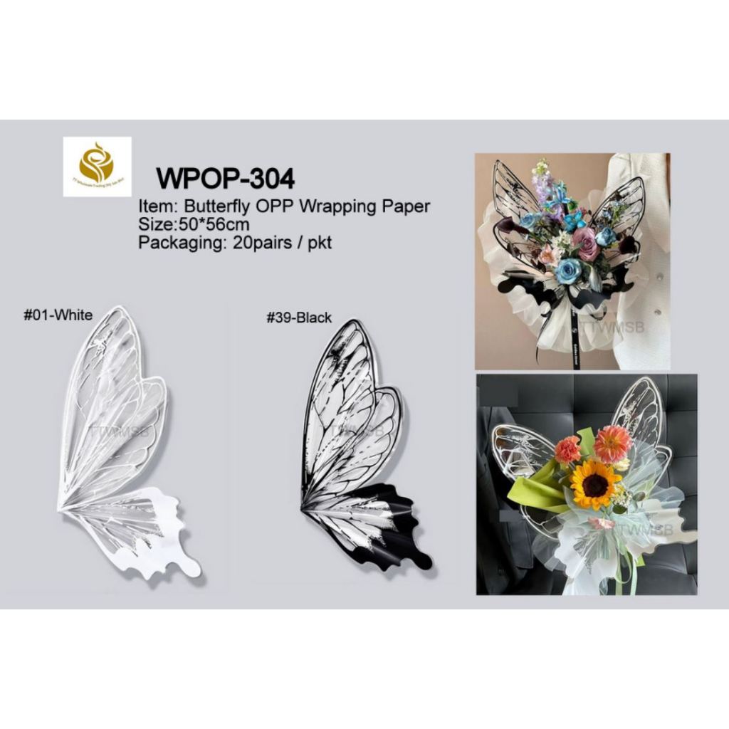 Butterfly OPP Wrapping Paper - Ready stock(WPOP-304) | Shopee Malaysia