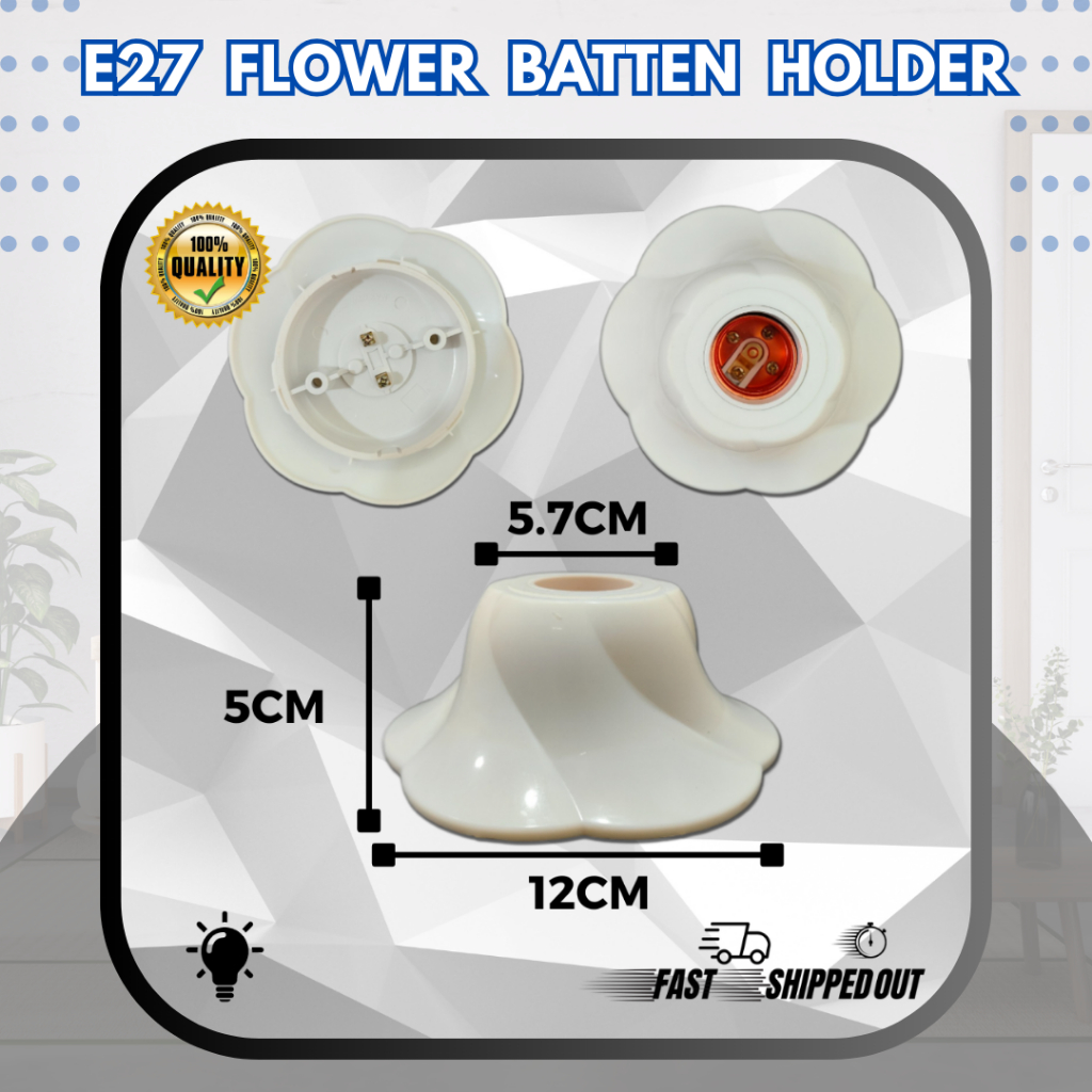 LAMP HOLDER / BULB HOLDER / WEDGE HOLDER / PEMEGANG TAPAK MENTOL (E14 ...