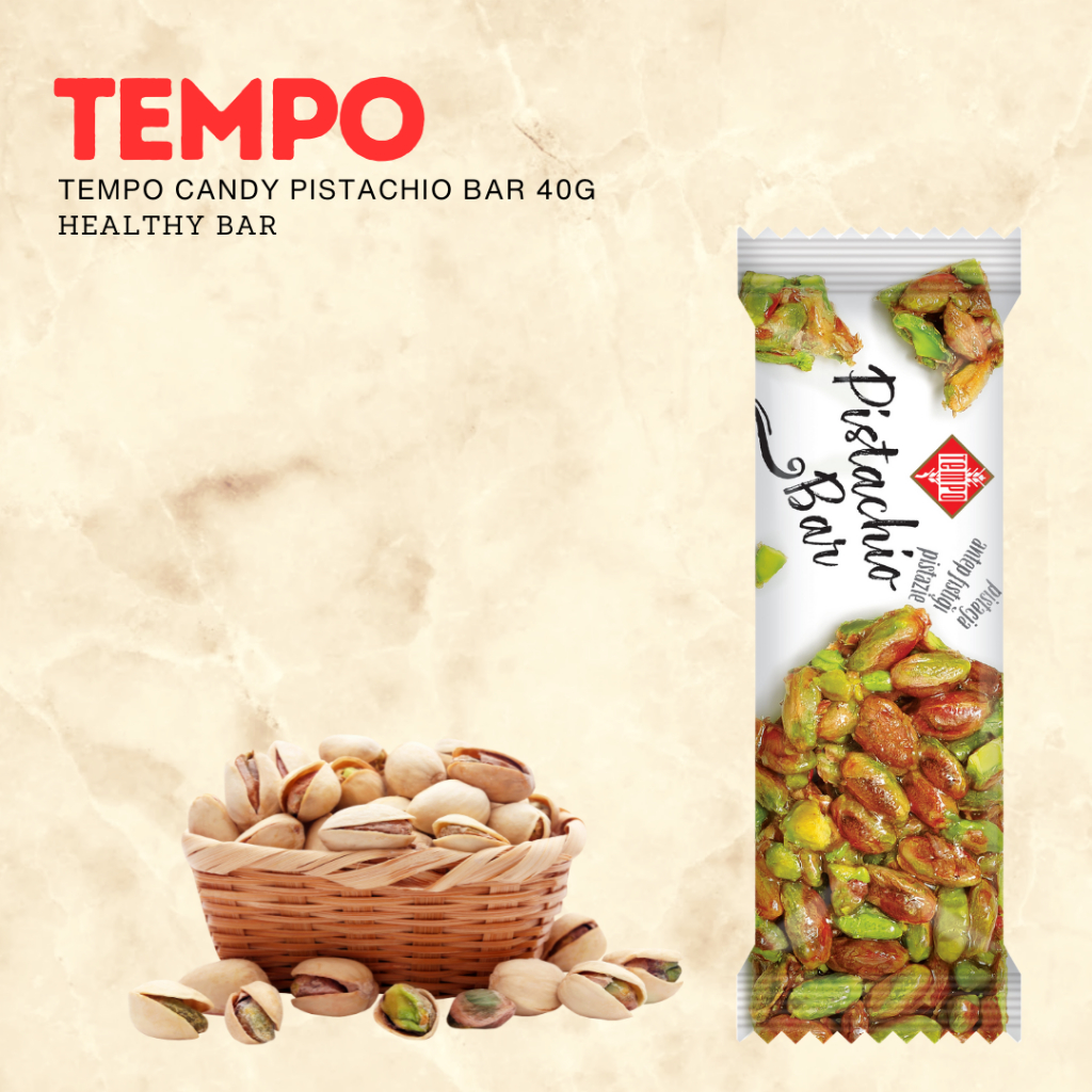 TEMPO CANDY Pistachio Bar 40g - Healthy bar Snacks - Gluten free import ...