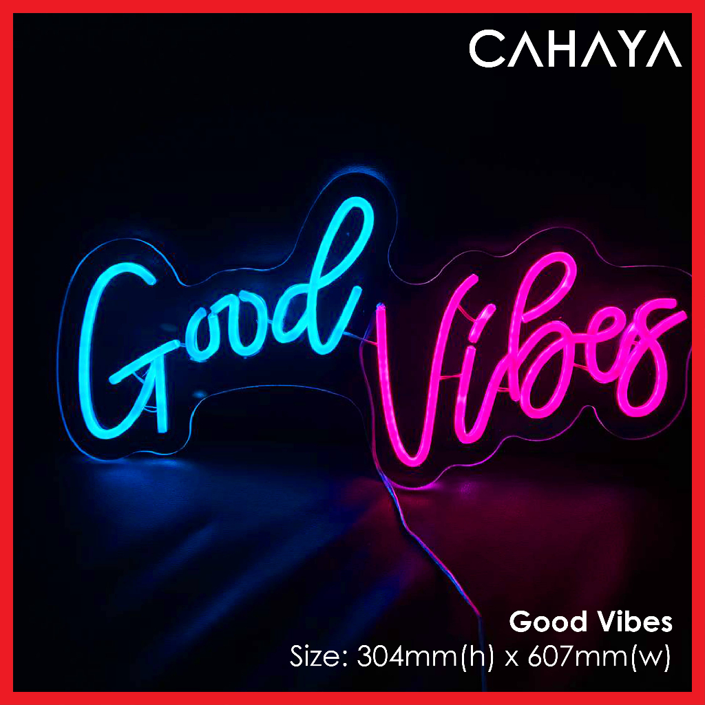 Good Vibes LED Neon Light / Custom Color Available* | Shopee Malaysia