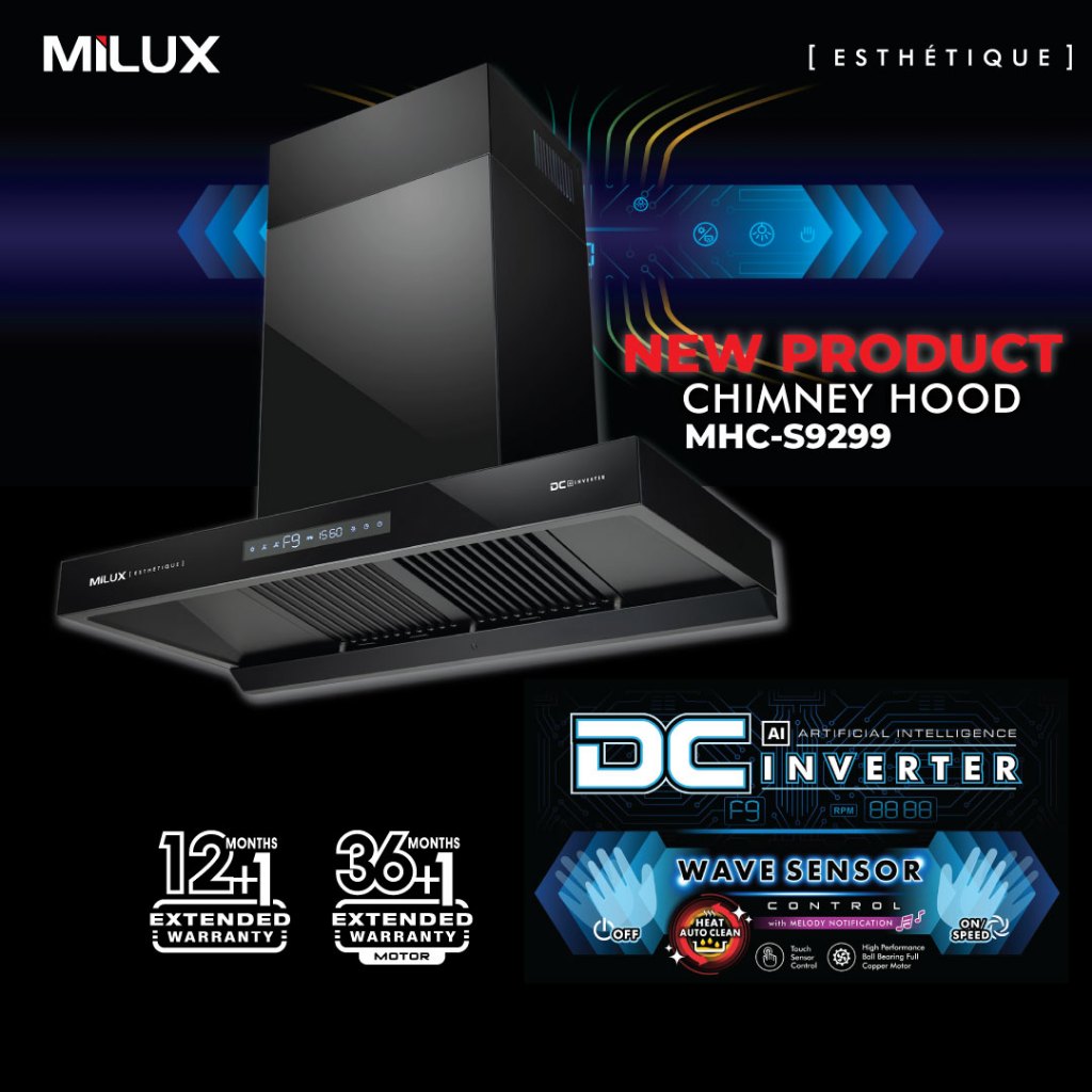 MILUX MHC-S9299 1800m3/hr Delay Off AI Detect Speed Control SIRIM ...