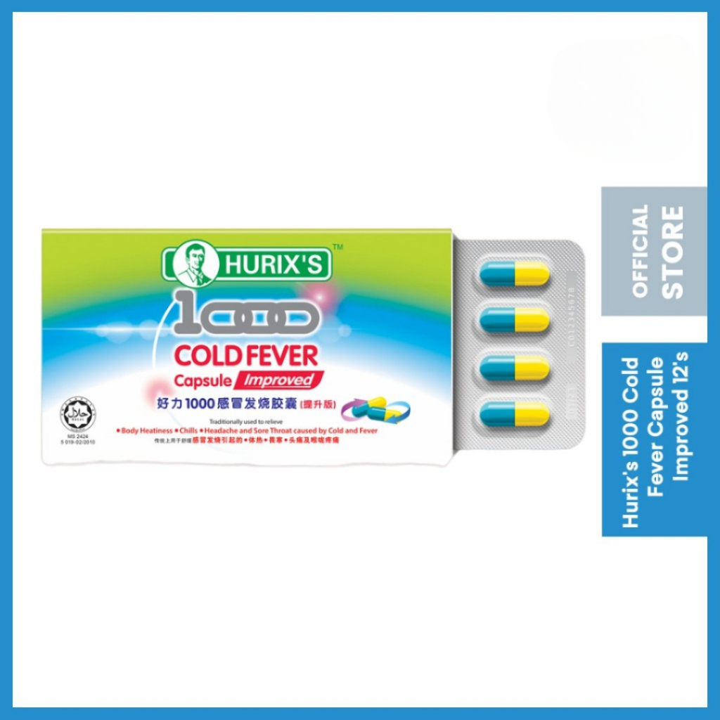 HURIX'S 1000 COLD FEVER CAPSULES IMPROVED | Shopee Malaysia