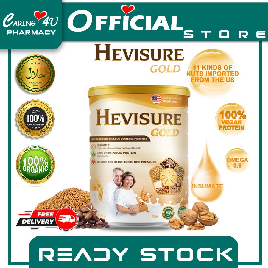 【Original Stock】Hevisure Gold Nut Milk for Diabetic 400G | Shopee Malaysia