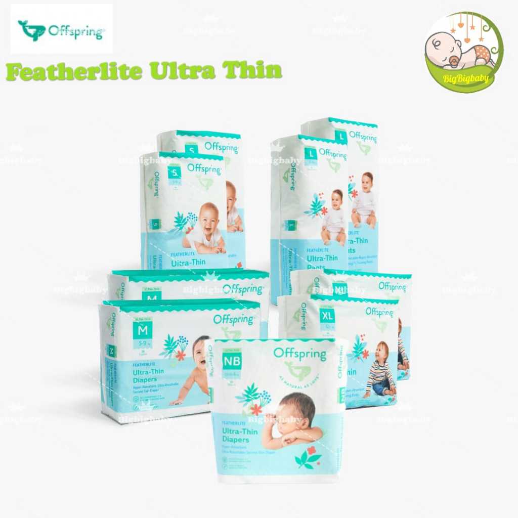 Offspring Featherlite Ultra Thin Diapers Tape (NB/S/M) Ultra Thin ...