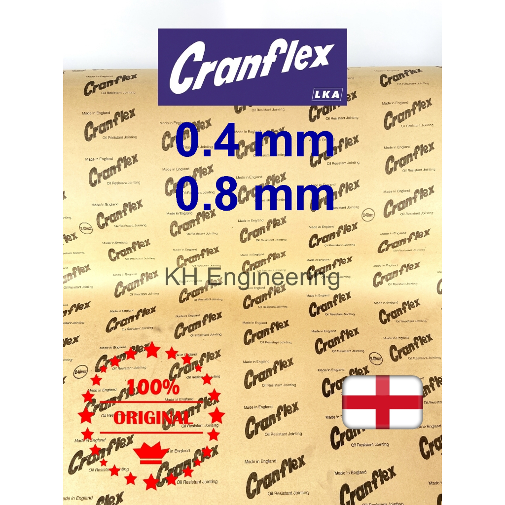 Cranflex England Kertas Gasket Paper 0.4mm 0.8mm (1 Gulung / Roll ...