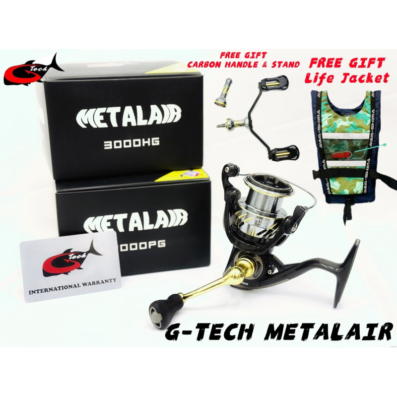 G-Tech Metalair Reel Carbon Body 2000/2500/3000 G Tech Reel Mesin ...