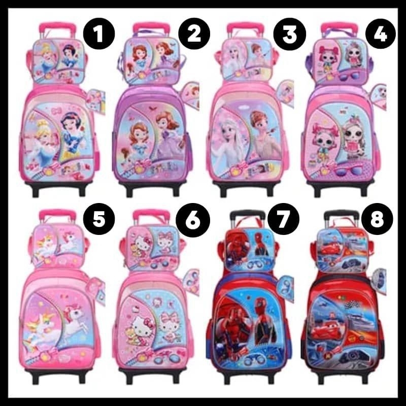 BEG RODA KARTUN 3D (TROLLEY BAG) | Shopee Malaysia