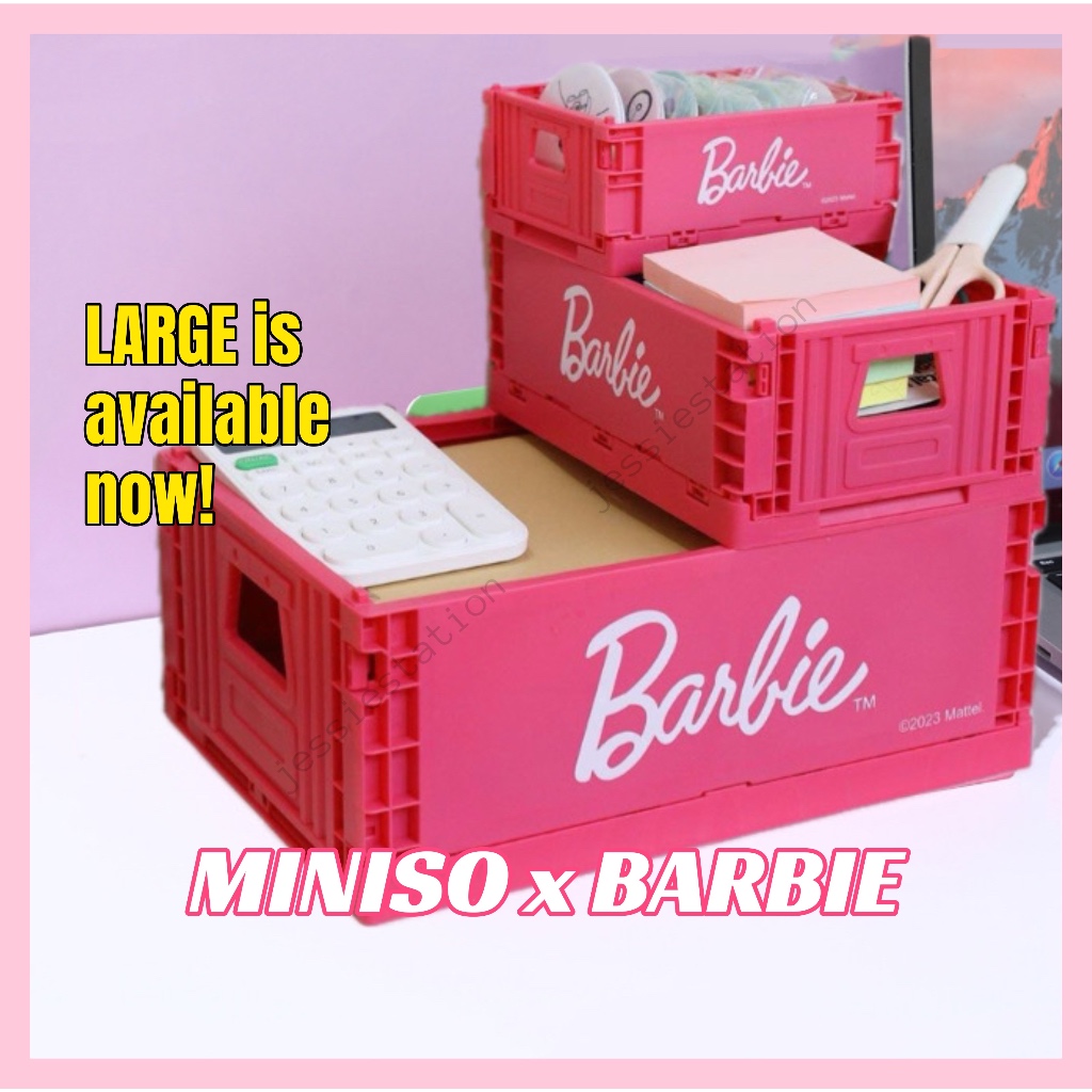 Ready Stock / MINISO x Barbie Portable Foldable Storage Case 2000ml ...