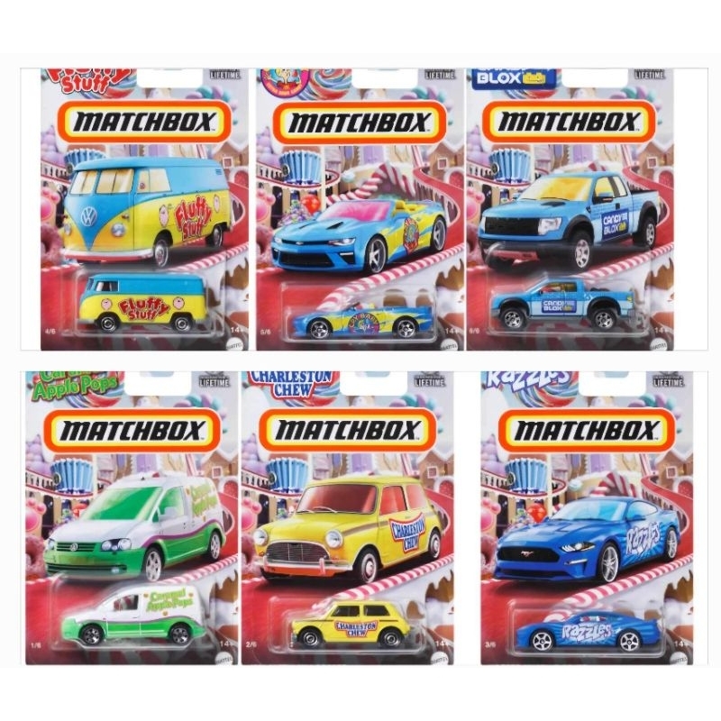 MATCHBOX CANDY 2024 SERIES - AUSTIN MINI, VW T1, VW CADDY DELIVERY ...