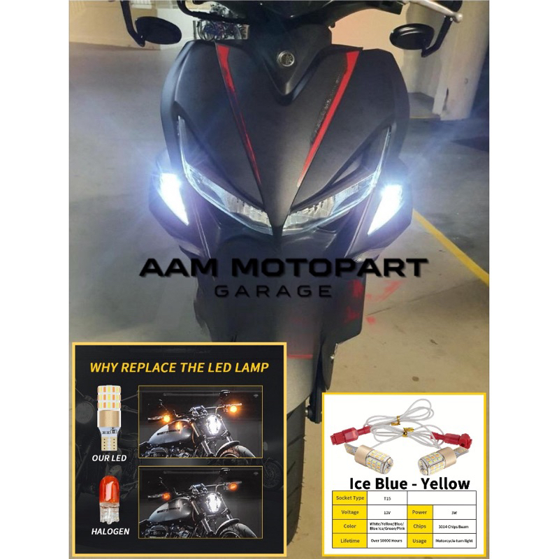 YAMAHA NVX V1 NVX V2 AEROX 155 Y15 V1 Y15 V2 Y16 NMAX XMAX LAMPU ...