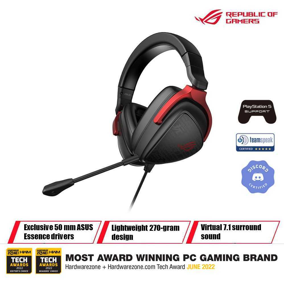ASUS ROG Delta S Core Wired Gaming Headset Lightweight 3.5mm Virtual 7. ...