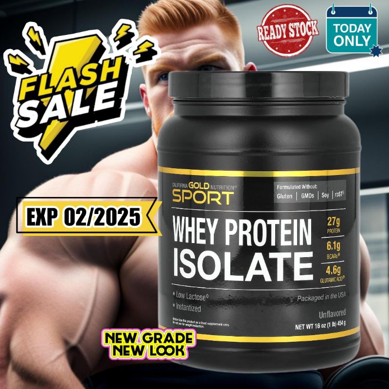 Sport, Whey Protein Isolate, Unflavored, 1 lb (454 g) | Shopee Malaysia
