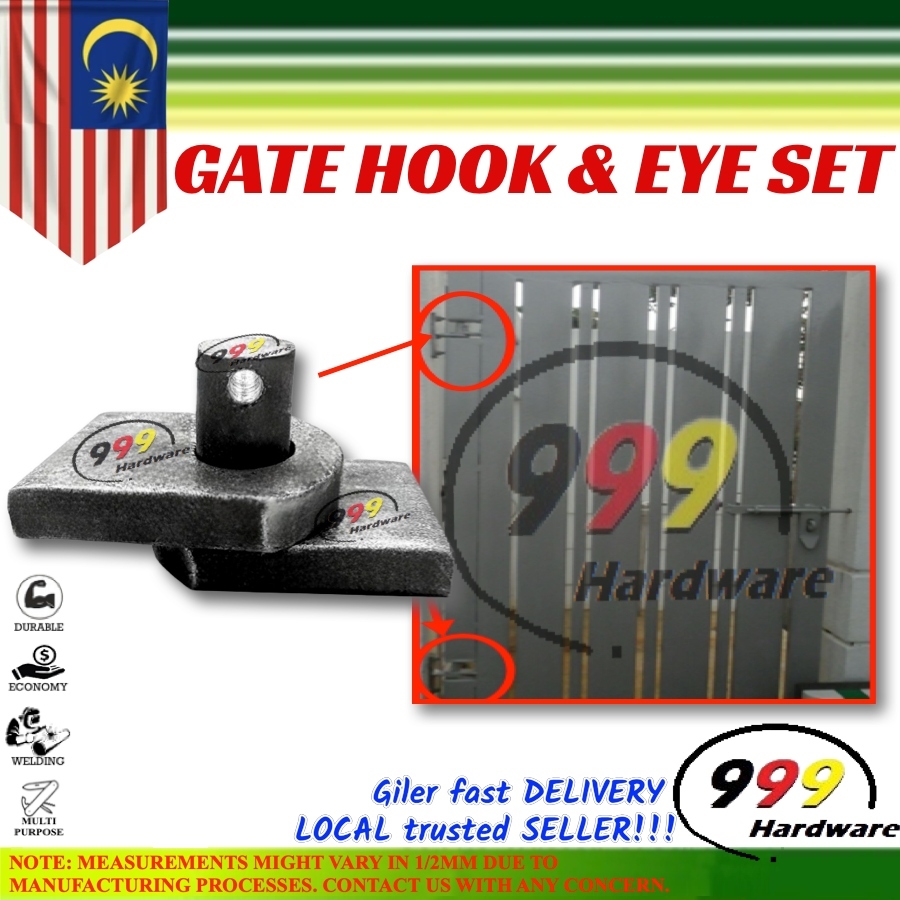 999 DOOR EAR BRACKET 3/8" x 1-1/4" x 2" SUB SET / TELINGA SET / WELDING ...