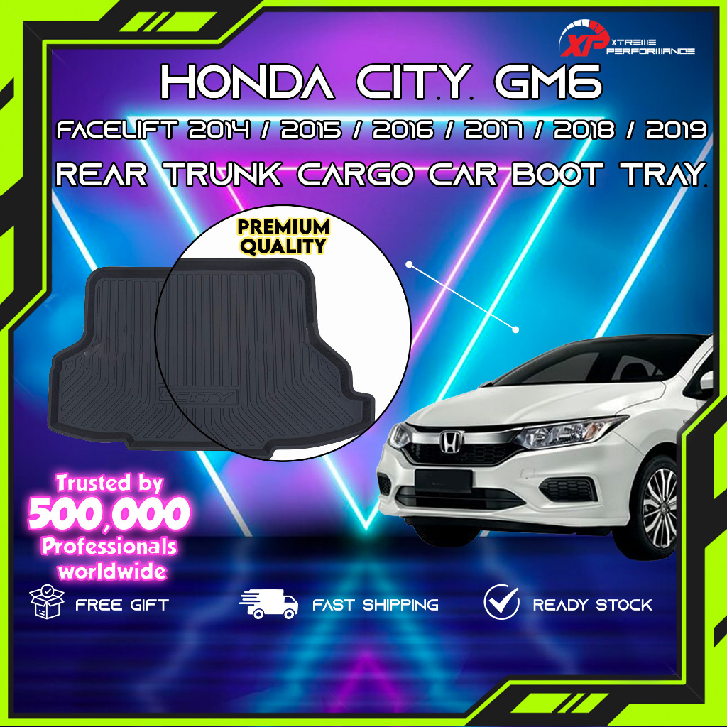 Honda City GM6 / Facelift 2014 / 2015 / 2016 / 2017 / 2018 / 2019 Rear Trunk Cargo Car Boot Tray ...