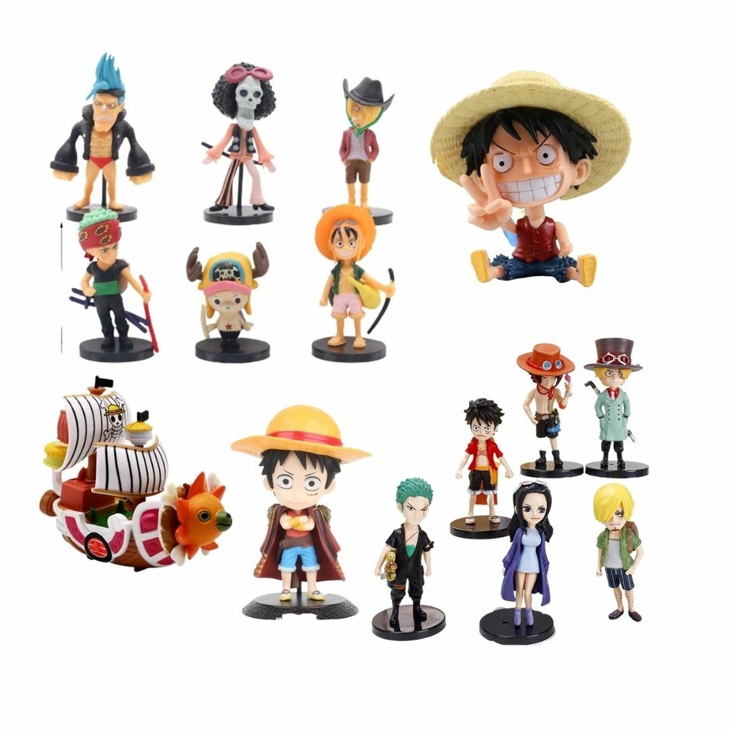 [YAKU] One Piece Luffy Sunny Cake Topper Decoration One Piece Figurine ...