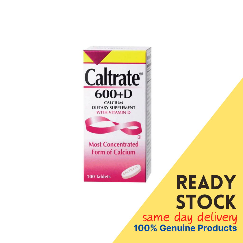 Caltrate 600 + D (Pink) Calcium Dietary Supplement For Bone Health With ...