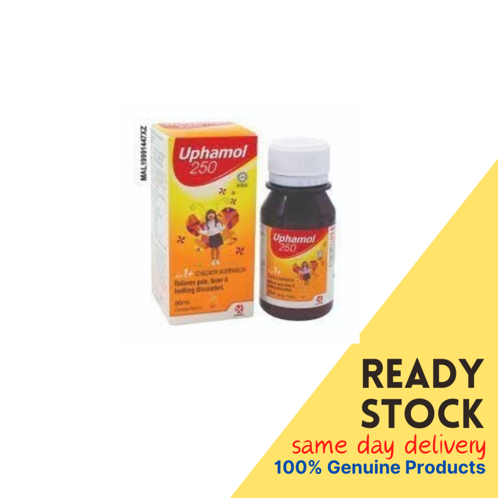 UPHAMOL 250 SYRUP 60ML/100ML FOR FEVER IN CHILDREN/UBAT DEMAM KANAK ...
