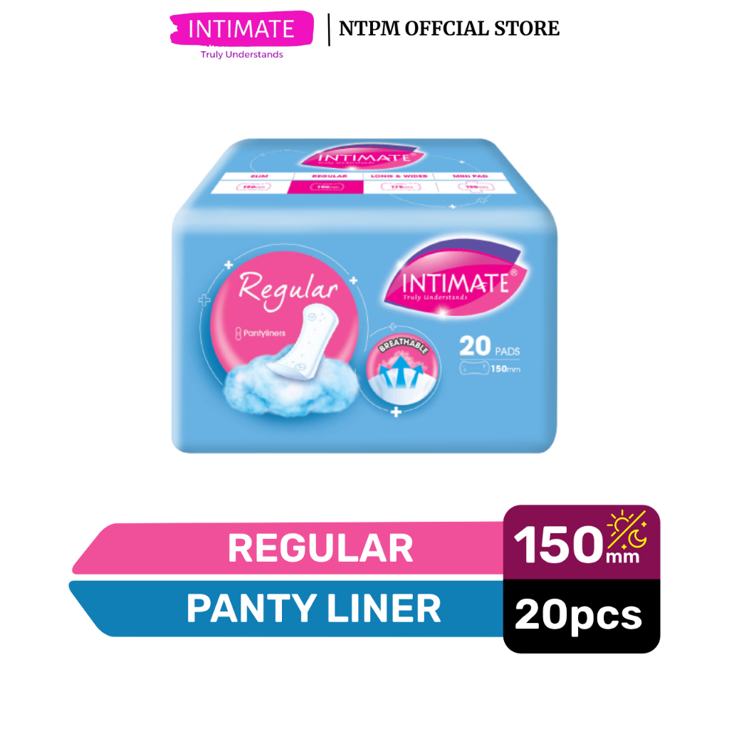 Intimate Regular Pantyliner 150mm (20pcs) | Shopee Malaysia