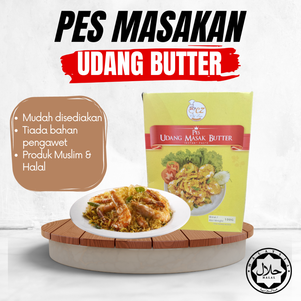 CHEF ZAM Pes Udang Masak Butter (100Gram) Cooking Instant Paste PES ...
